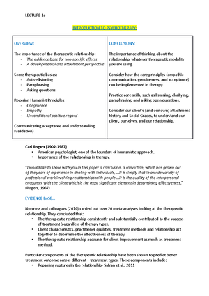 Introduction TO Cognitive Behavioural Therapy Formulation ...