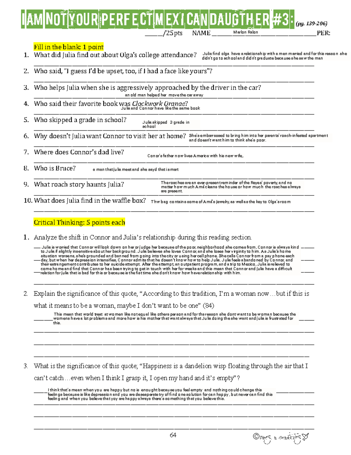 Kami Export - Mexican Daughter Quiz - 64 ãMrs. E Creationsÿ I am Not ...