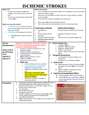 Ischemic Stroke Study Guide concept map - Ischemic Stroke: interruption ...