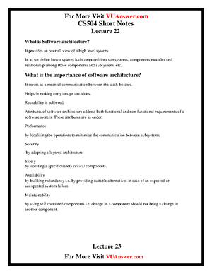 CS504 Final Term Solved MCQs By Junaid - Thin Client Model is one of the configurations of Model ...