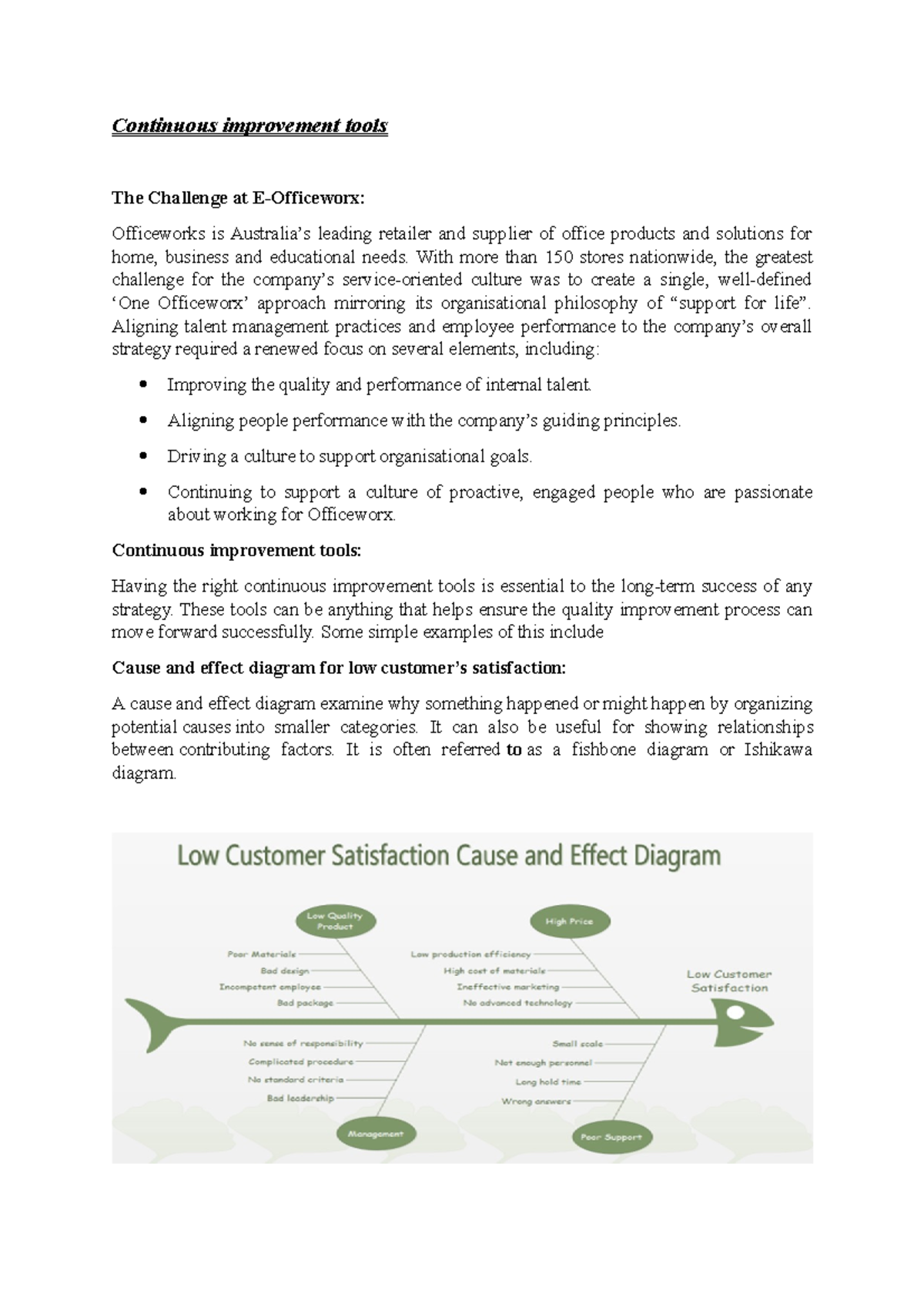 Task-2-tools - tools for continuous improvement - BSBMGT403 - Studocu