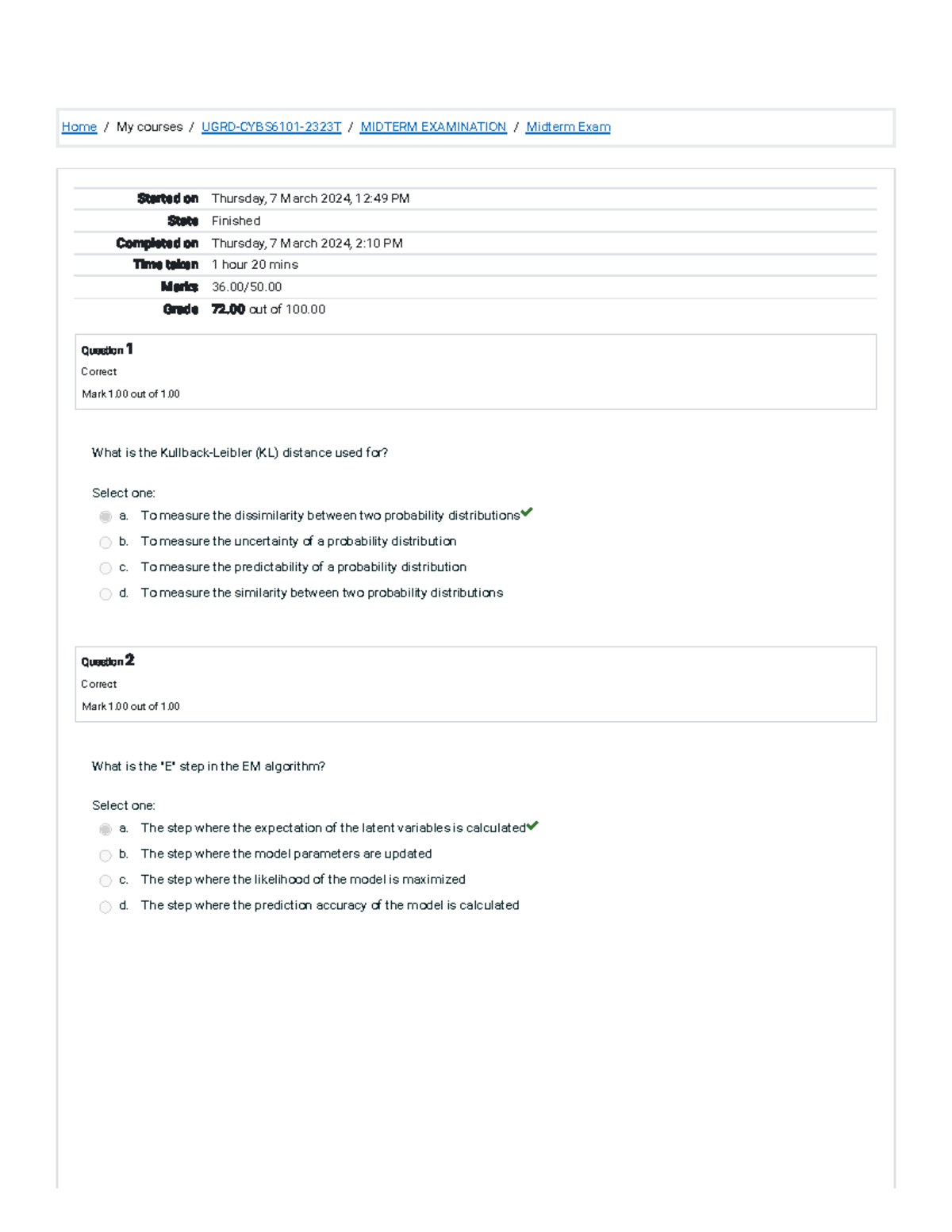 Ai-fundamentals-midterm-exam-attempt-review compress - Home / My courses / UGRD-CYBS6101-2323T ...