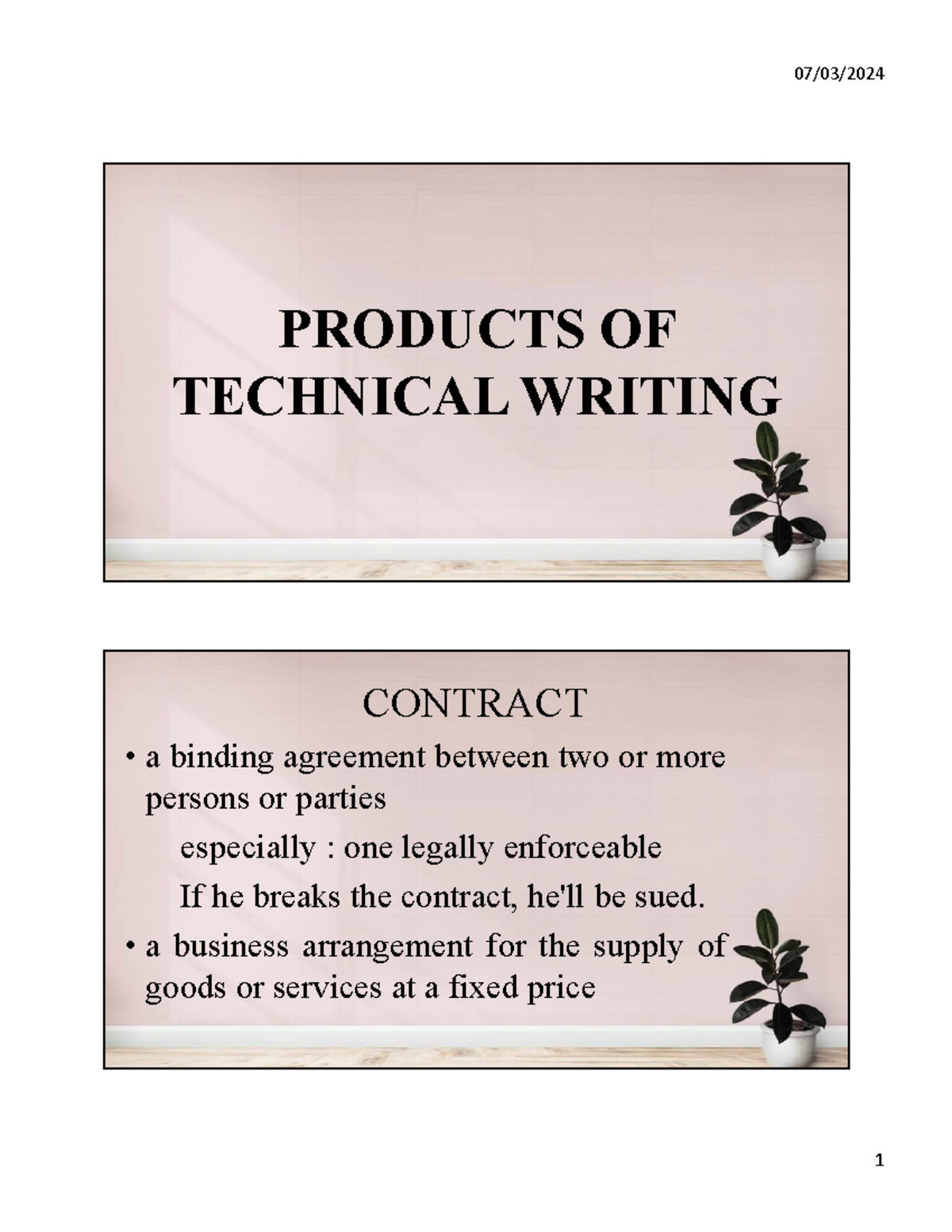 MAIN Topic 2 - about technical writing - PRODUCTS OF TECHNICAL WRITING ...