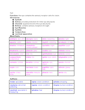 Chapter 2 - Body Organization Word Chart - Combining Form Meaning ...