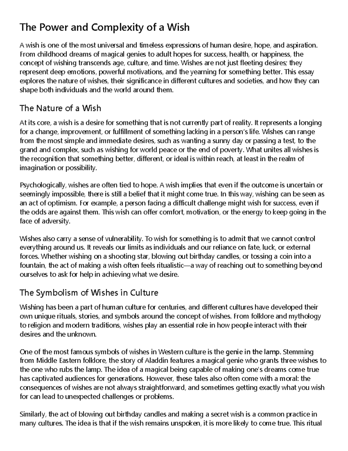 34 - eng - The Power and Complexity of a Wish A wish is one of the most ...