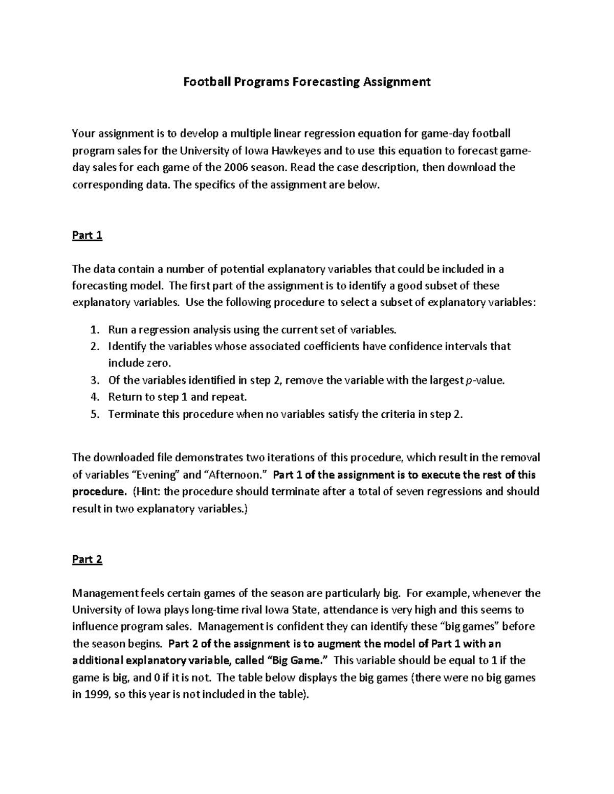 04 Football Programs Assignment - Football Programs Forecasting ...