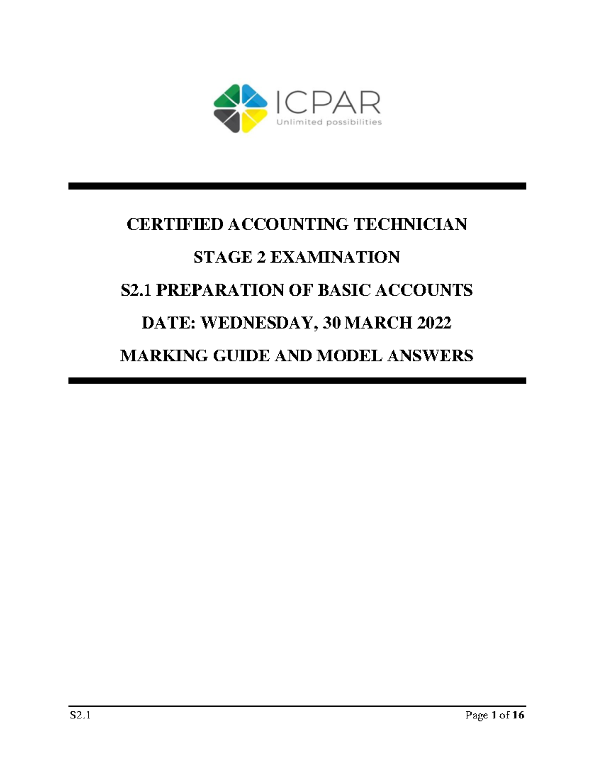 S2.1 Preparation of Basic Accounts- Ans - S2 Page 1 of 16 CERTIFIED ...