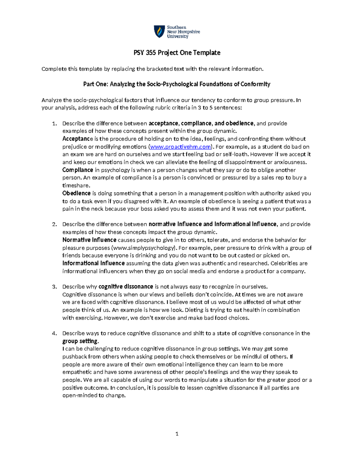 Final PSY 355 Project One Template 3) - PSY 355 Project One Template ...