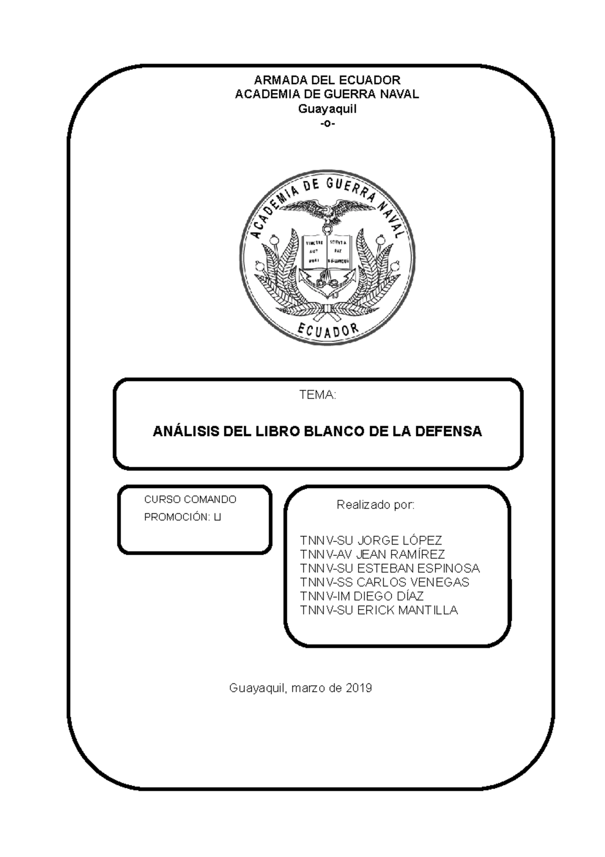 Análisis DEL Libro Blanco DE LA Defensa Final 06 DE Marzo - ARMADA DEL ...