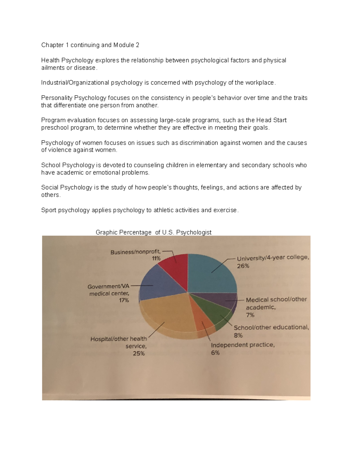 Psy 2012 Notes part 3 - Psy2012 understanding psychology - Chapter 1 ...