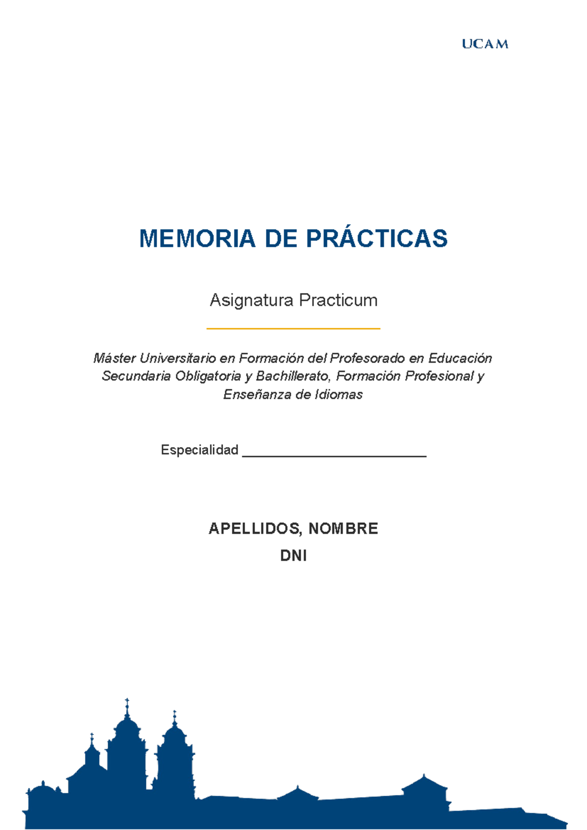 MFP Memoria de Prácticas Doc Base - MEMORIA DE PRÁCTICAS Asignatura Practicum Máster ...