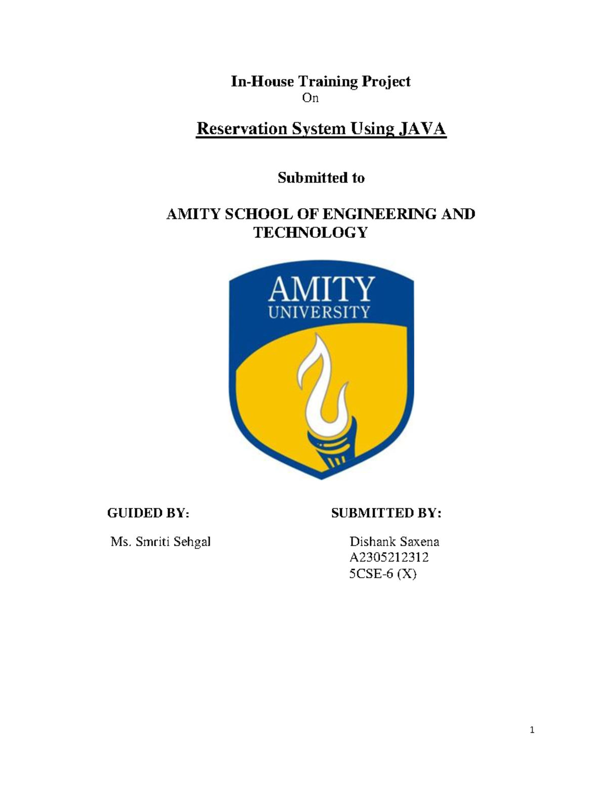 235339652 JAVA Project Report - In-House Training Project On Reservation System Using JAVA ...
