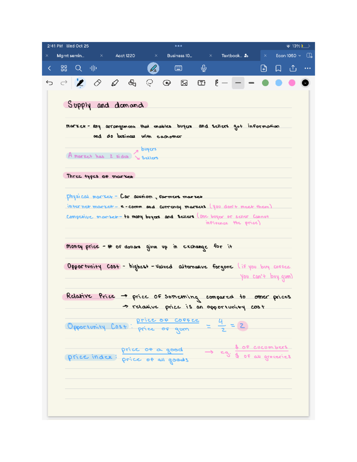 Econ notes - these are chapters 1-4 - ECON*1050 - Studocu