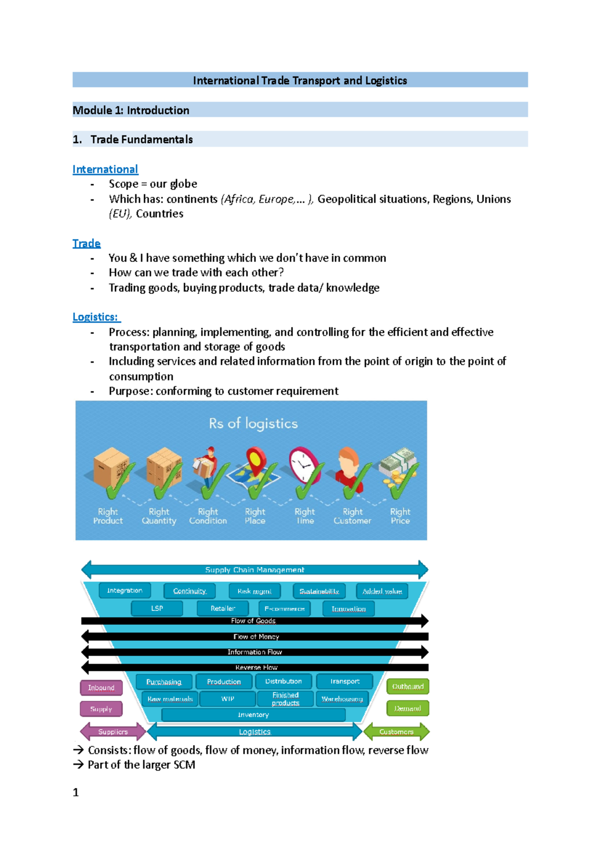 International Trade Transport and Logistics - .. ), Geopolitical ...