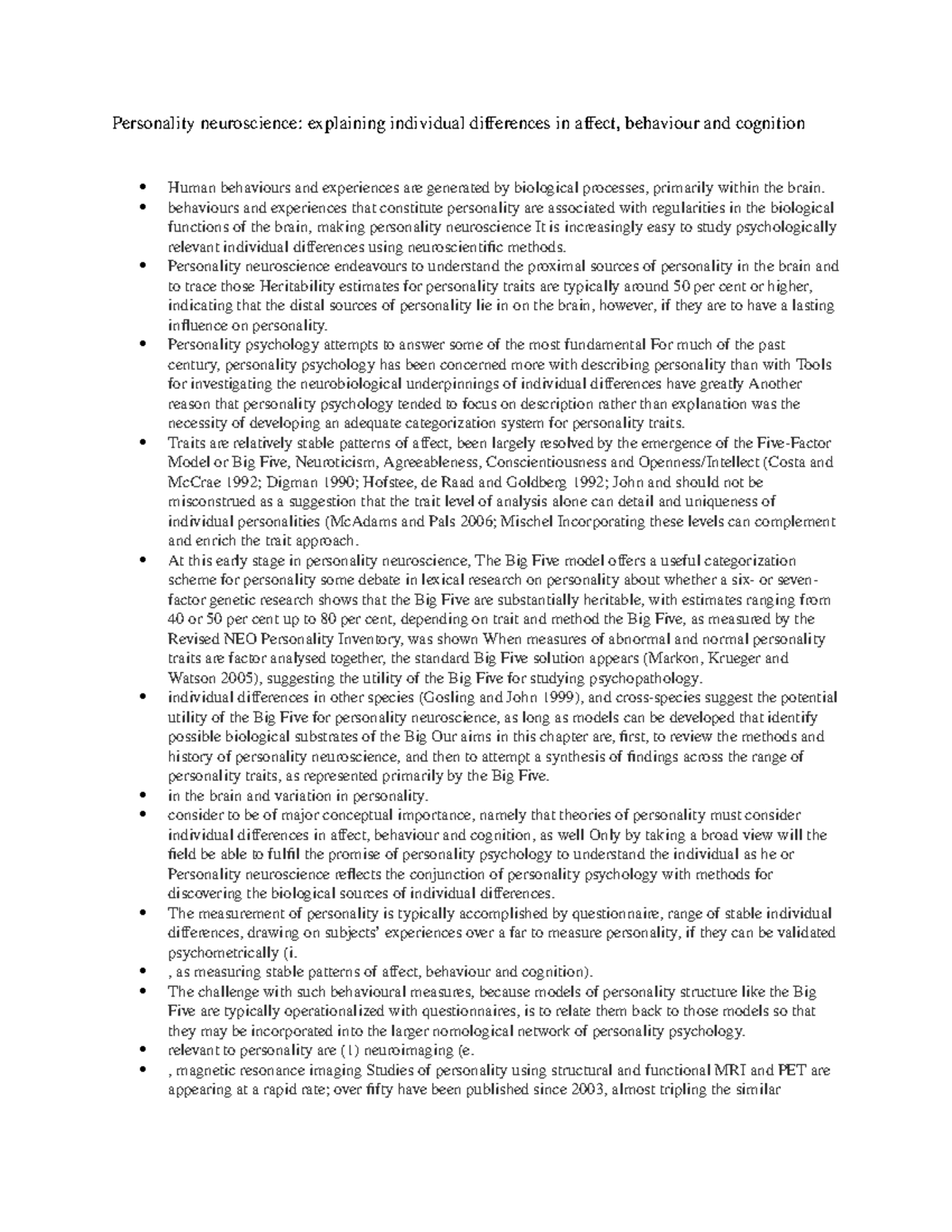 Personality neuroscience - Part One - Personality neuroscience ...