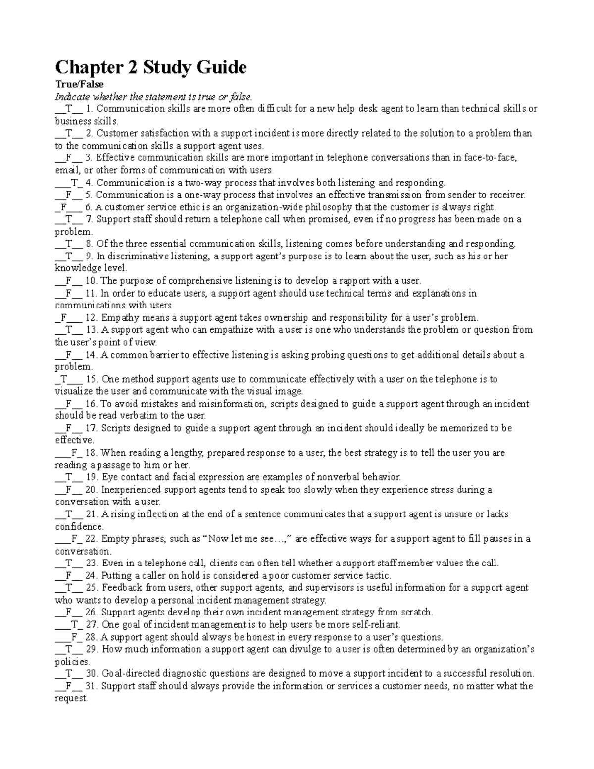 HD CH2 Study Guide - Computers - Chapter 2 Study Guide True/False ...