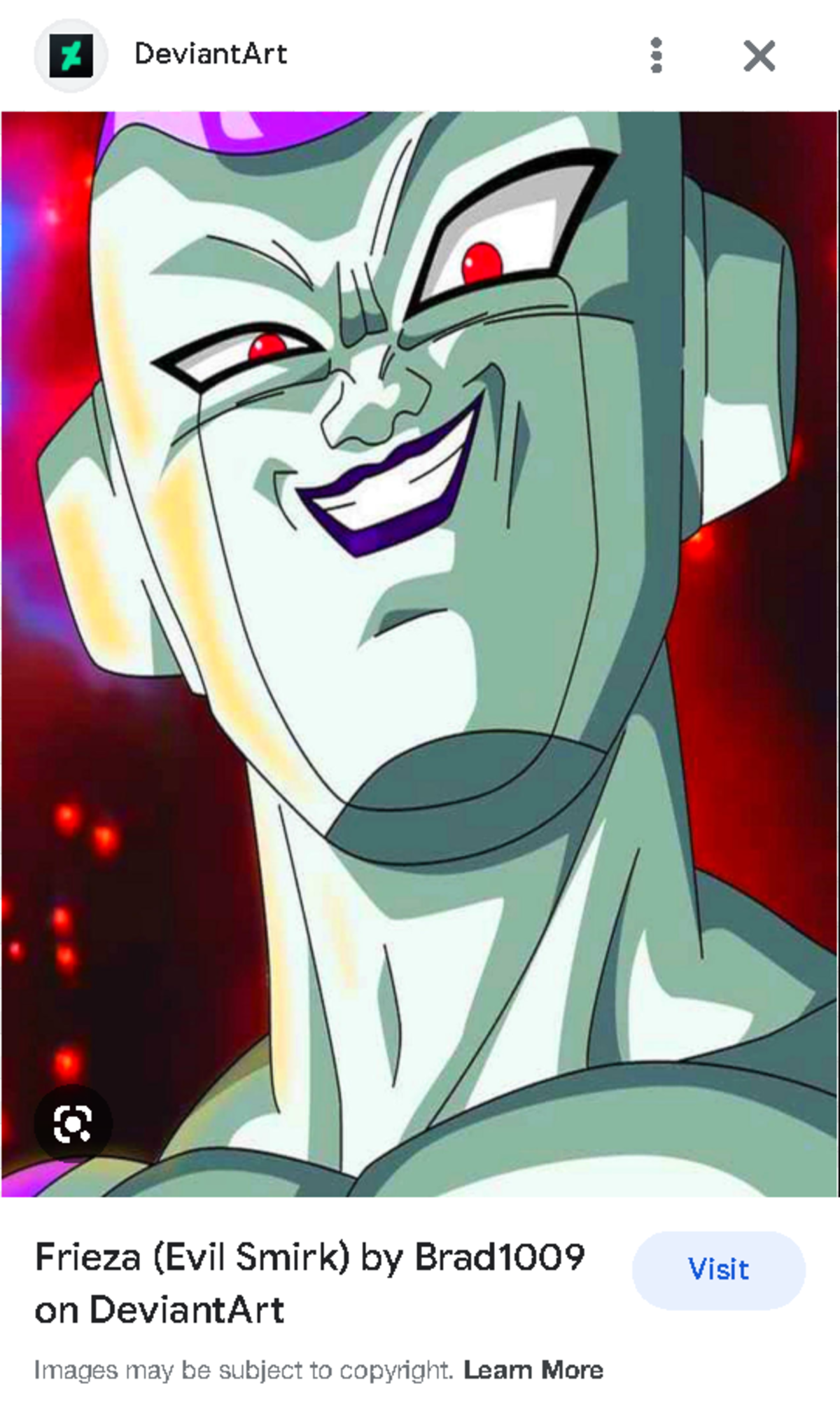 Frieza smirk - Google Search - LAN-1054 - DeviantArt Frieza (Evil Smirk ...