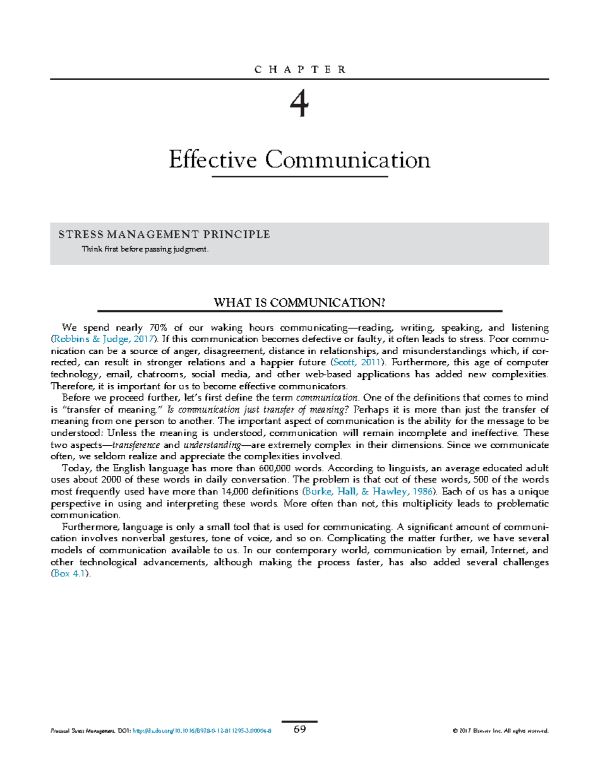 B978 0 12 811295 3 - Purposive COmm - C H A P T E R 4 Effective Communication STRESS MANAGEMENT ...