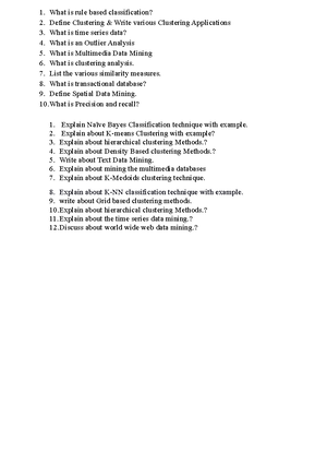 DM UNIT-IV - DATA MINING - UNIT-IV 1 UNIT-IV What is Cluster Analysis? Cluster: a collection of ...