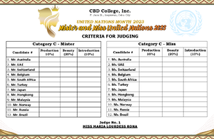 Mr and Miss Intrams 2024 Score sheet - F. Jaca St., Inayawan, Cebu City INTRAMURALS 2024 Theme ...
