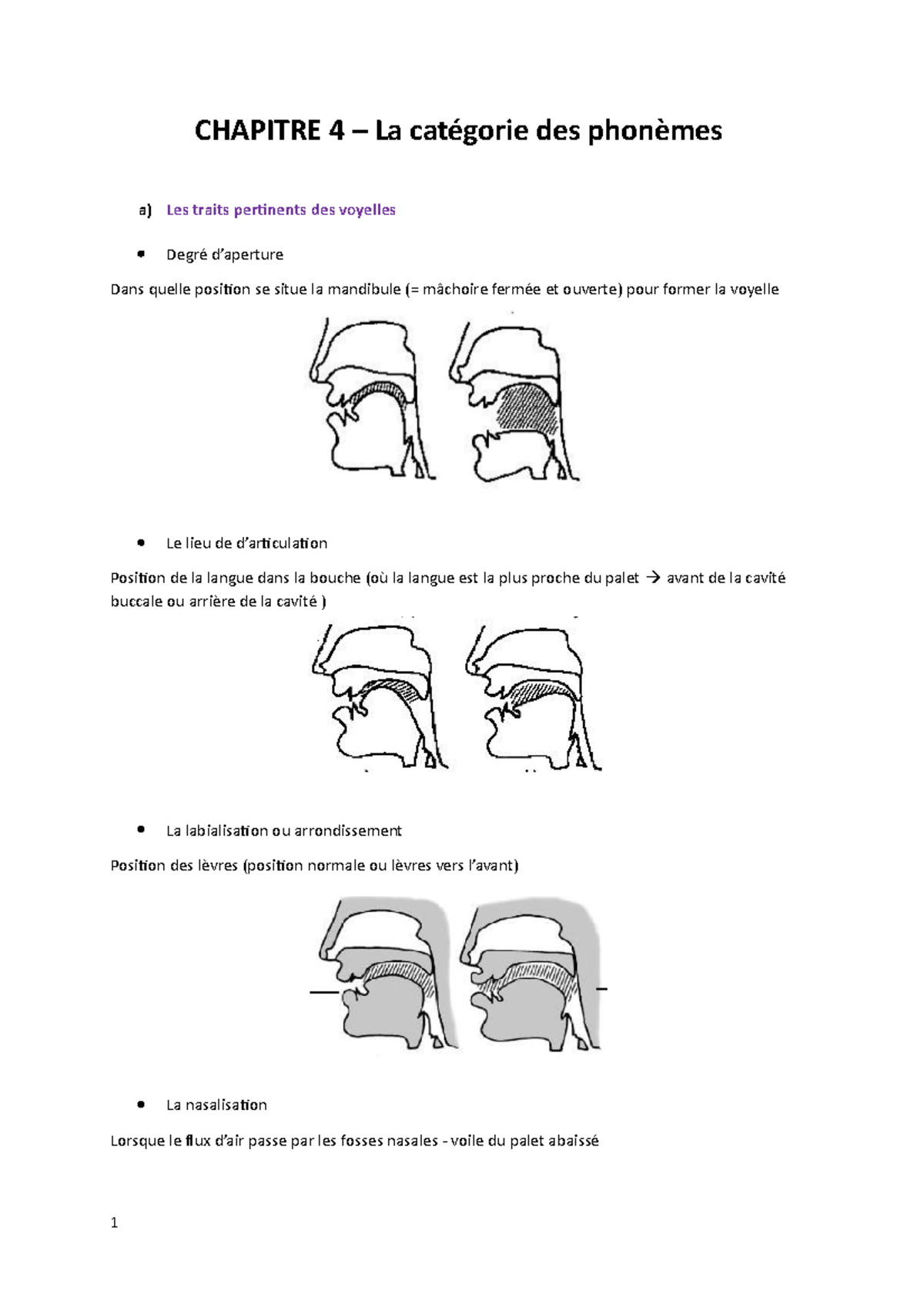 PHON Chapitre 4 - La catégorie des phonèmes - CHAPITRE 4 – La catégorie ...