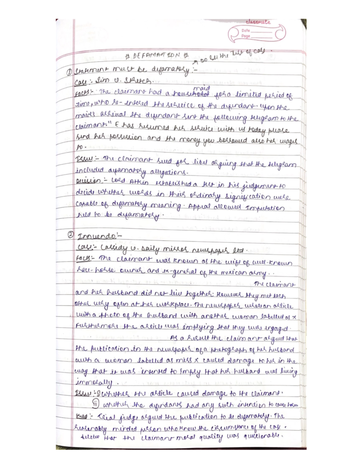 Media Law - notes - BBA.LLB(Hons.) - Studocu