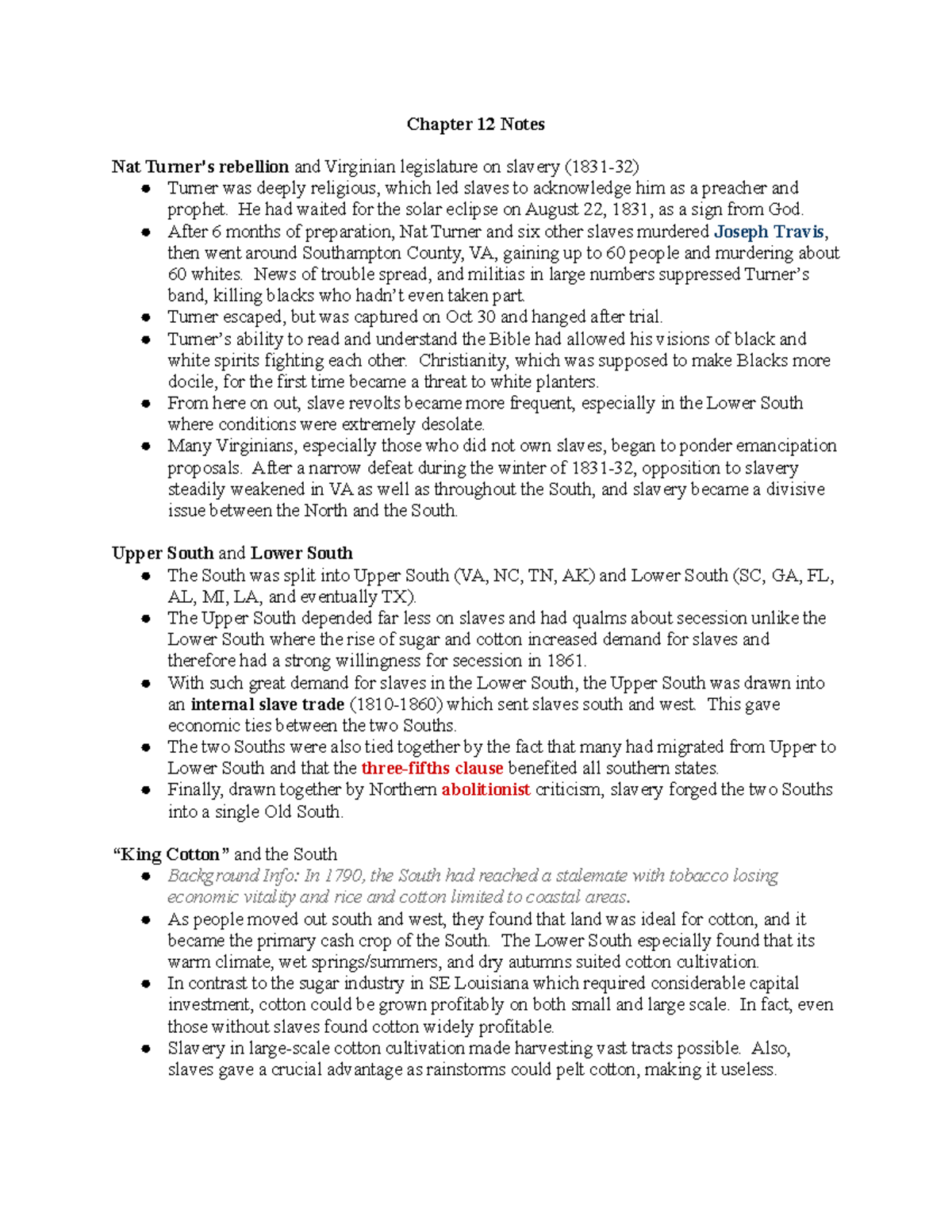 Chapter 12Notes - American history lecture notes - Chapter 12 Notes Nat ...