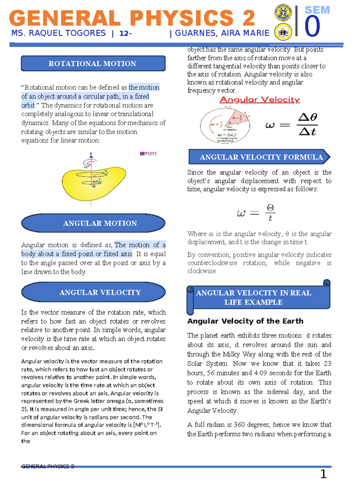 Physics- Template - Hardy - | GUARNES, AIRA MARIE M. MS. RAQUEL TOGORES ...