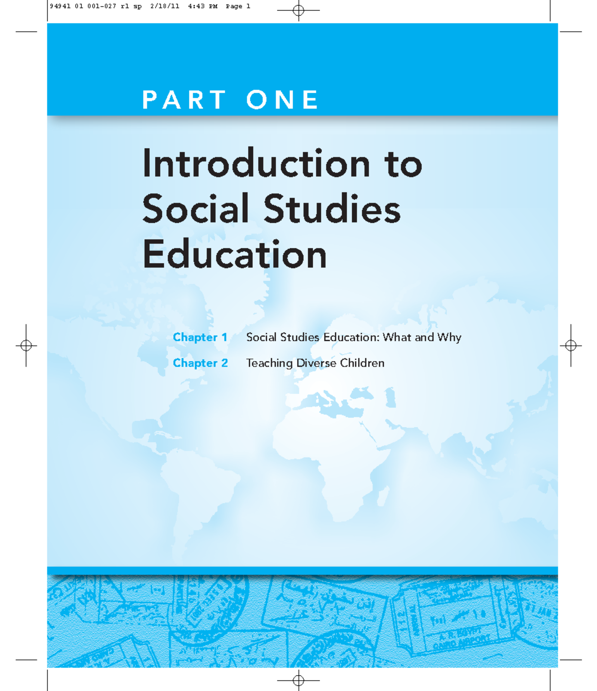 Foundation of soc study - P A R T O N E Introduction to Social Studies Education Chapter 1 ...