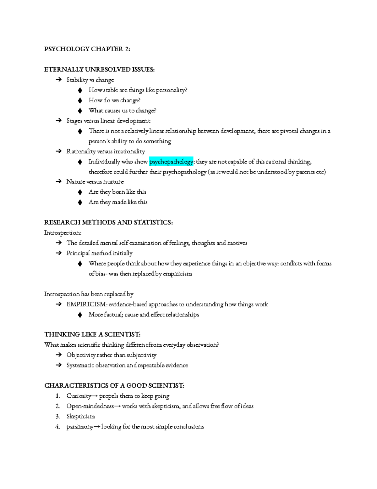 Chapter 2 - Describes all below: ETERNALLY UNRESOLVED ISSUES: RESEARCH ...