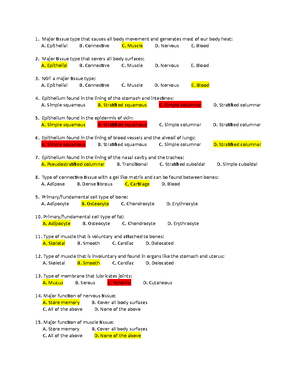 Practice Worksheet for Anatomy & Physiology - BIO117L - ECPI University ...