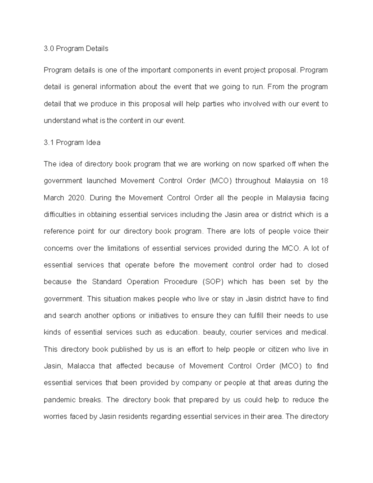 Program detail (Updated) - 3 Program Details Program details is one of ...