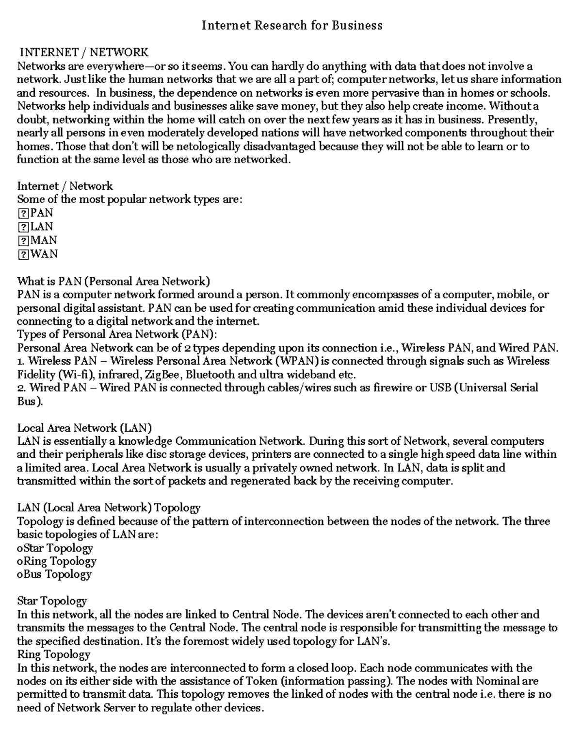 Internet Research for Business #3 - Internet Research for Business ...
