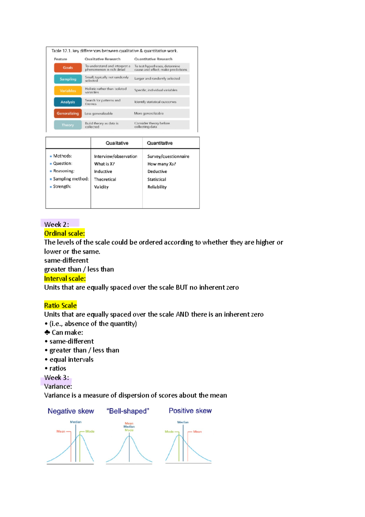 science psychology - Week 2: Ordinal scale: The levels of the scale ...