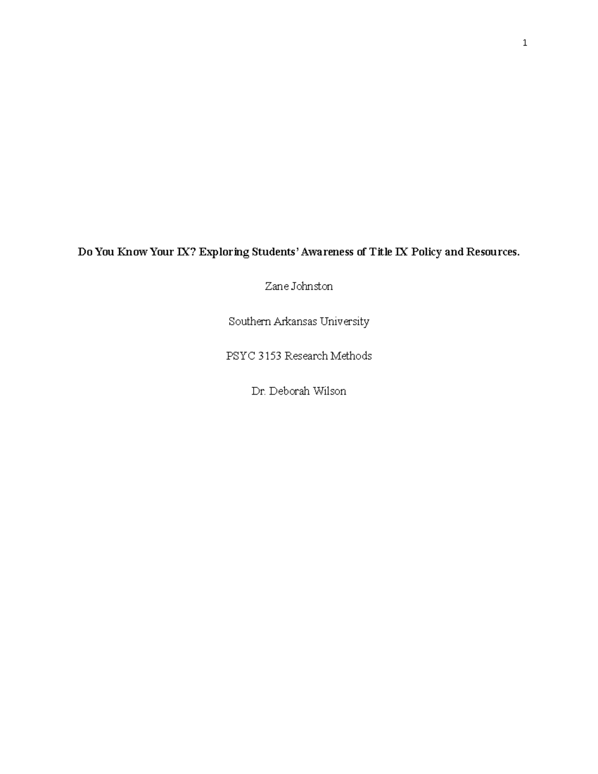 Research Methods Lit Review - Do You Know Your IX? Exploring Students ...