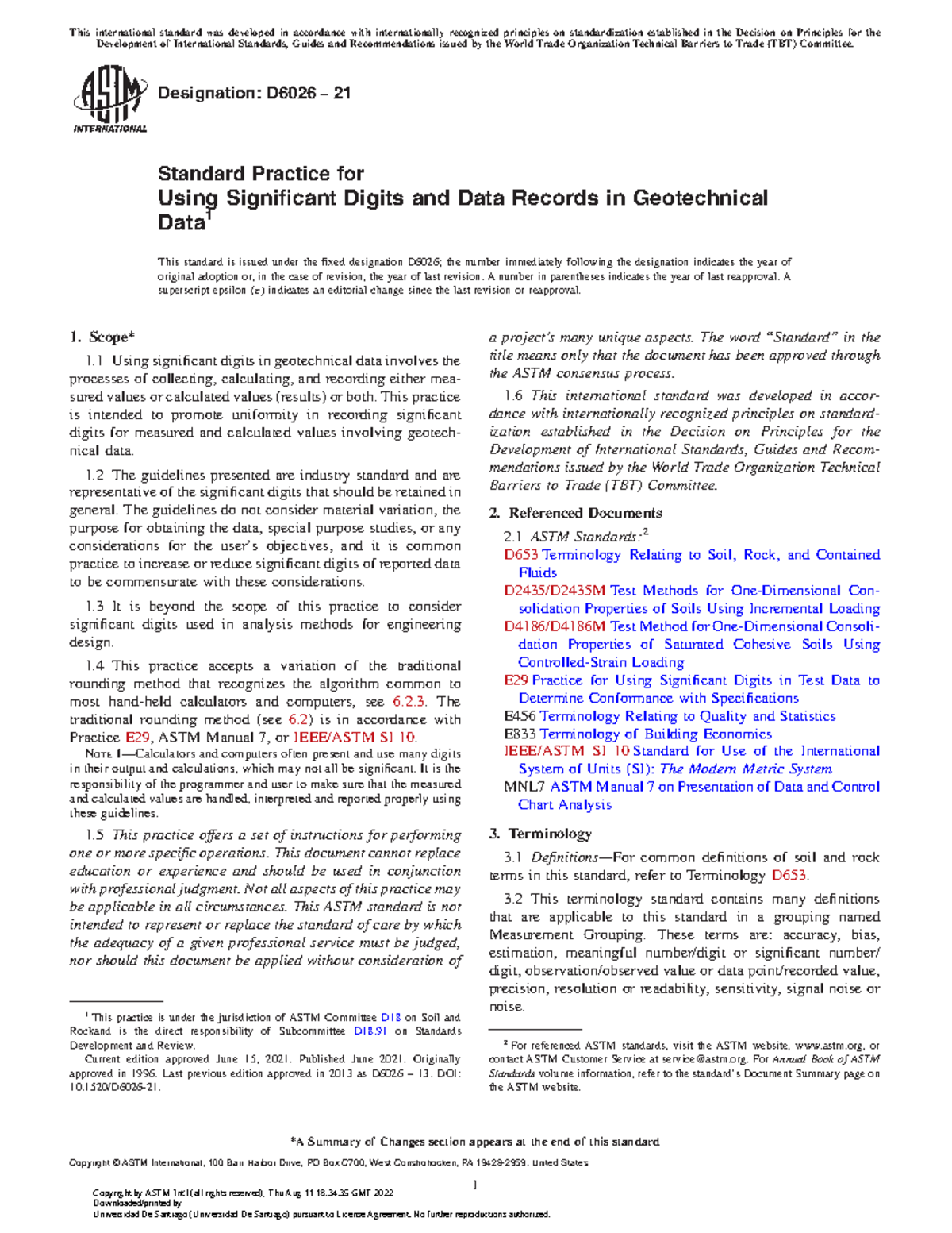D6026 21 Standard Practice For Using Significant Digits And Data