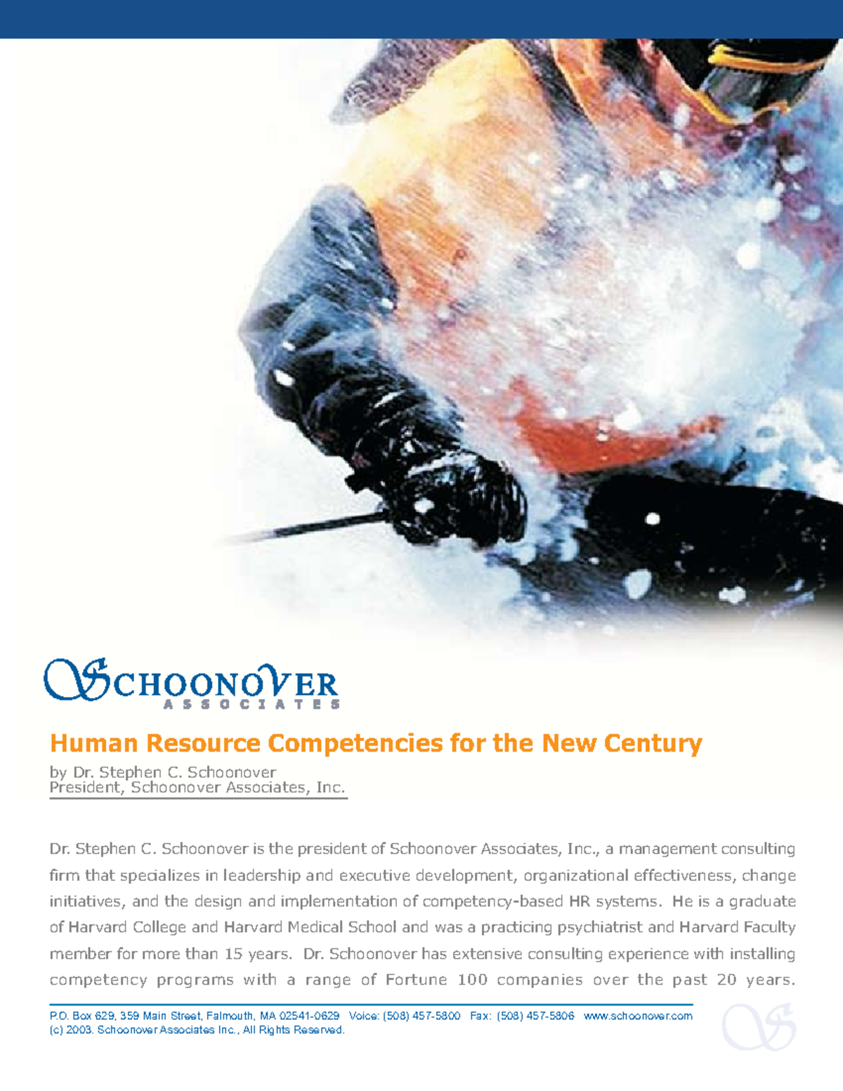 Schoonover HR Competencies for the New Century - - Studocu