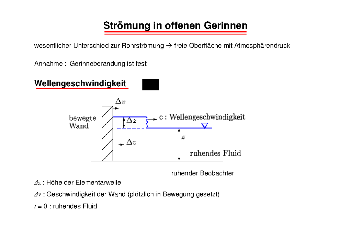 Kap 8 Gerinne - Sommersemester - Strömung in offenen Gerinnen ...
