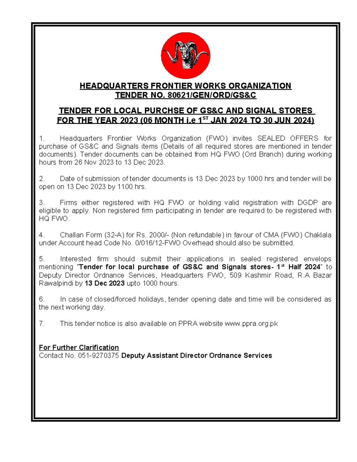 Fwo2711-1312 - gfyubhkl - HEADQUARTERS FRONTIER WORKS ORGANIZATION ...