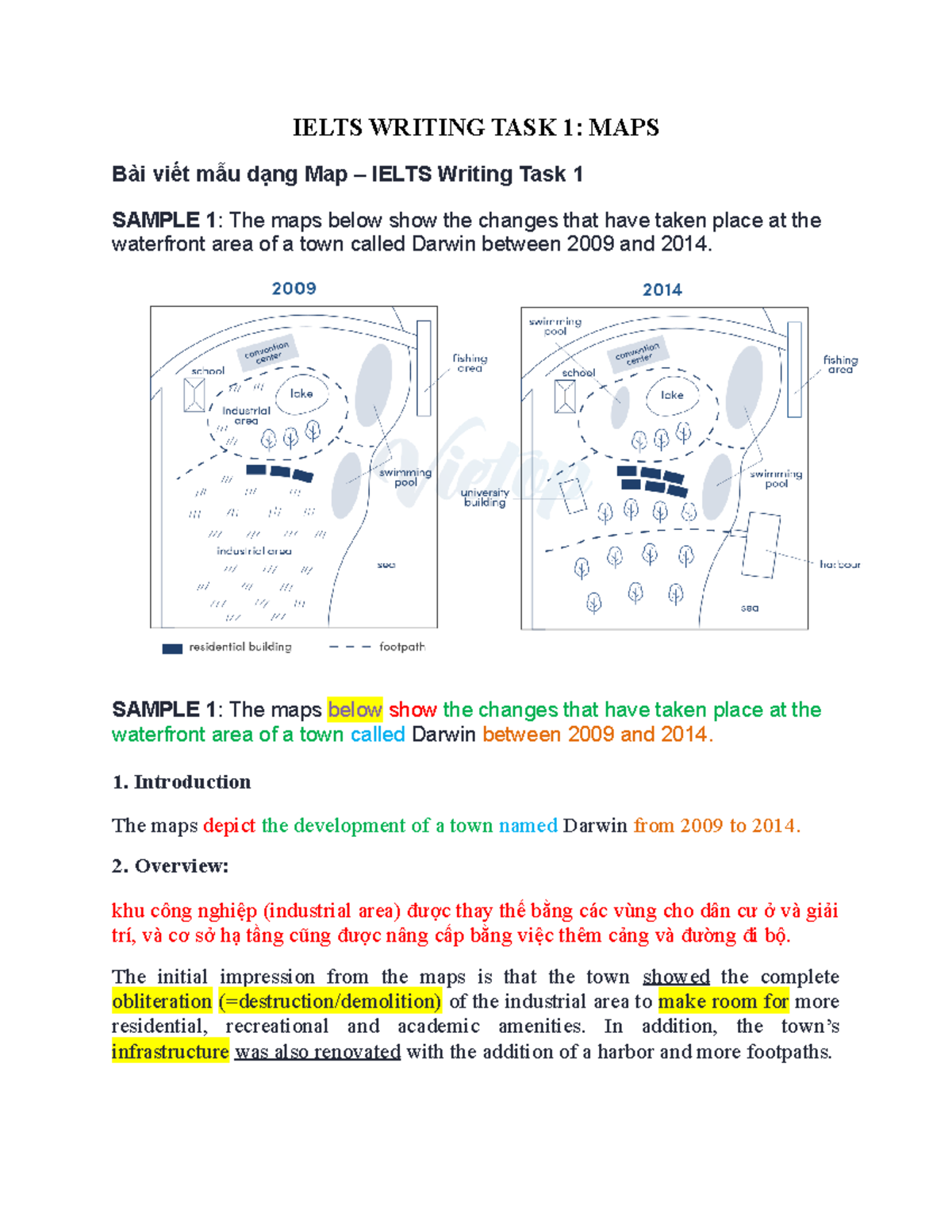 Ielts Writing TASK 1. MAPS - IELTS WRITING TASK 1: MAPS Bài viết mẫu ...