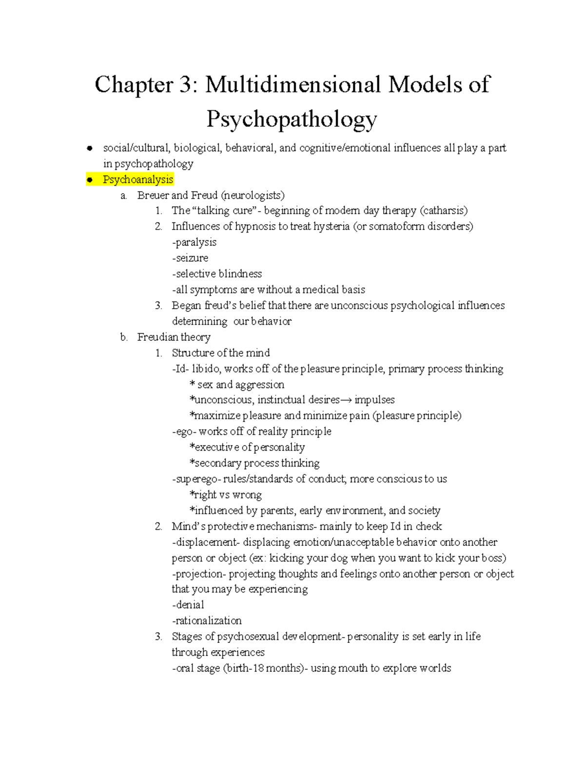 Abnormal Psychology 3 - Lecture notes 3 - Chapter 3: Multidimensional ...