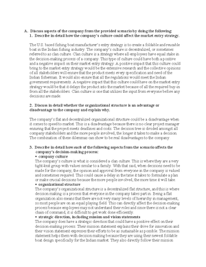 D079 Task 2 - D079 Task 2 - D079 RNM1 or BXM1 - Business Environment ...