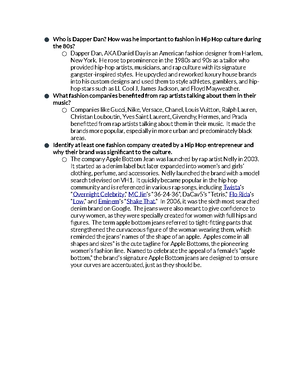 [Solved] Write a brief two paragraph essay about one rap record label ...