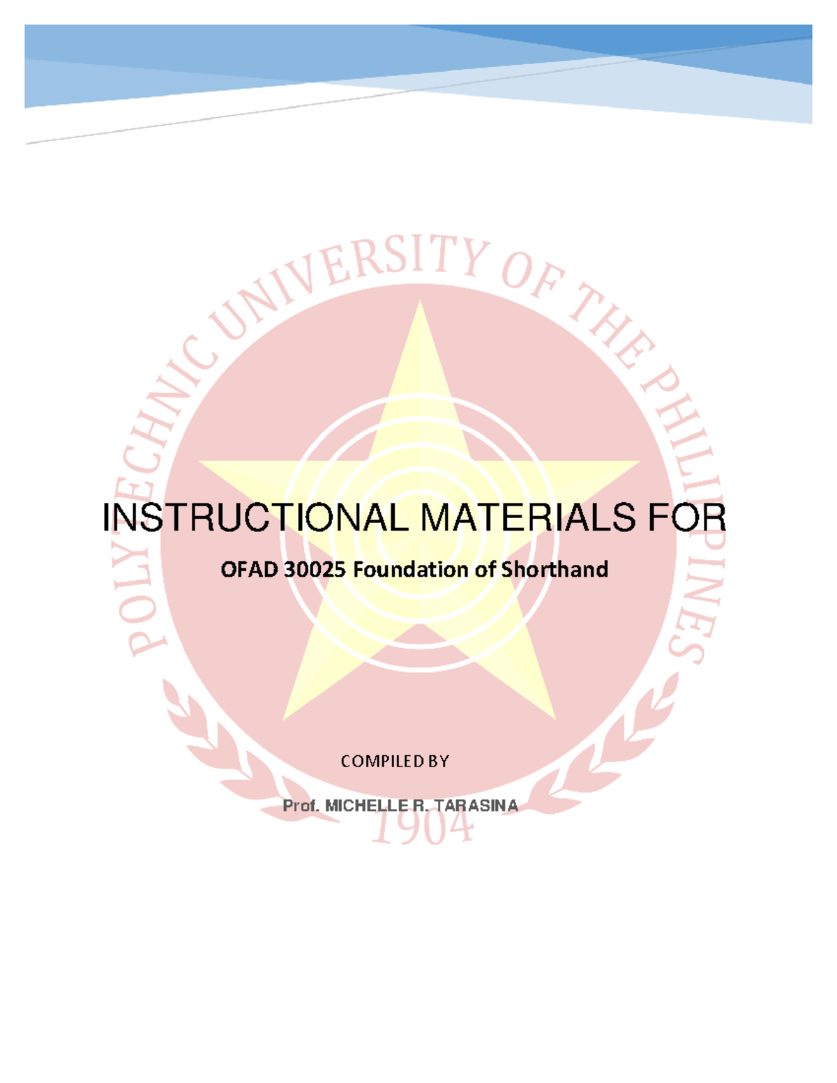 Module 1 Lesson 1 - 4 - INSTRUCTIONAL MATERIALS FOR OFAD 30025 ...