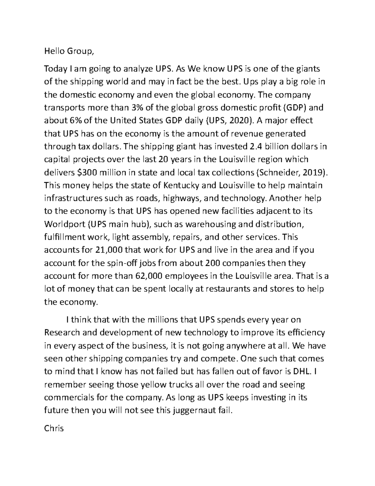 SCM small group dsicussion-3-ups - Hello Group, Today I am going to ...