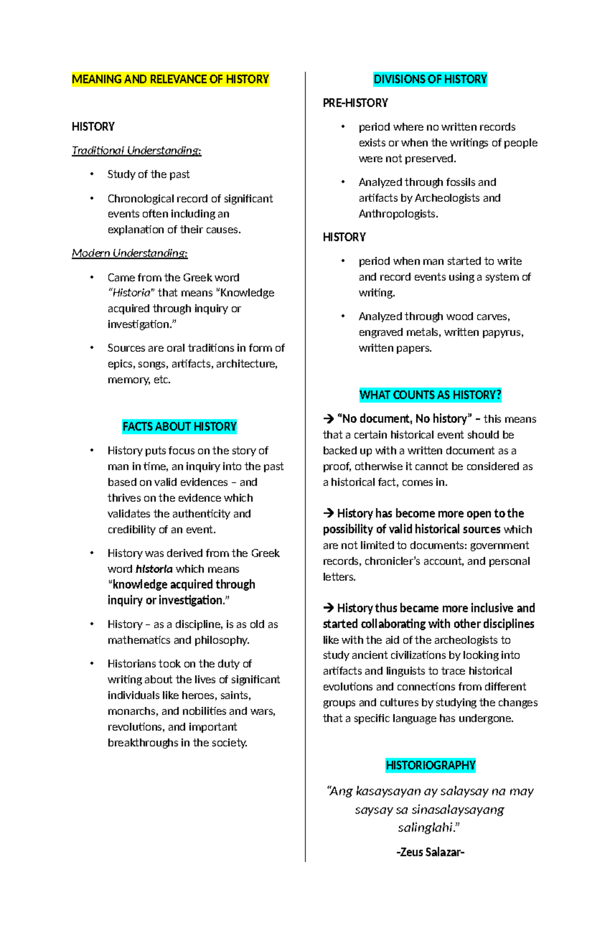 RPH Midterm Reviewer - Summarized notes in philippine history - MEANING ...
