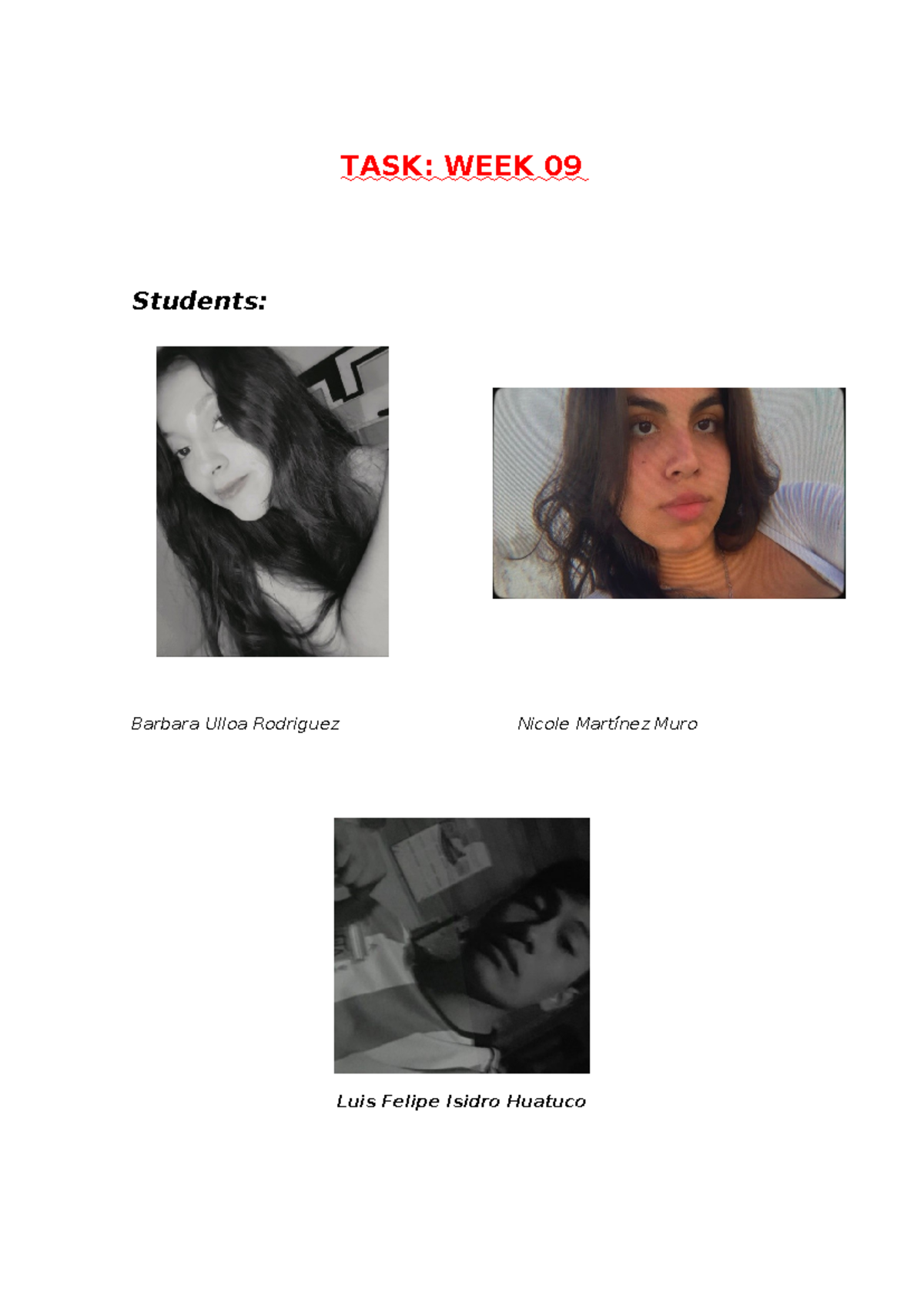 TASK09 - ingles, tarea - TASK: WEEK 09 Students: Barbara Ulloa ...