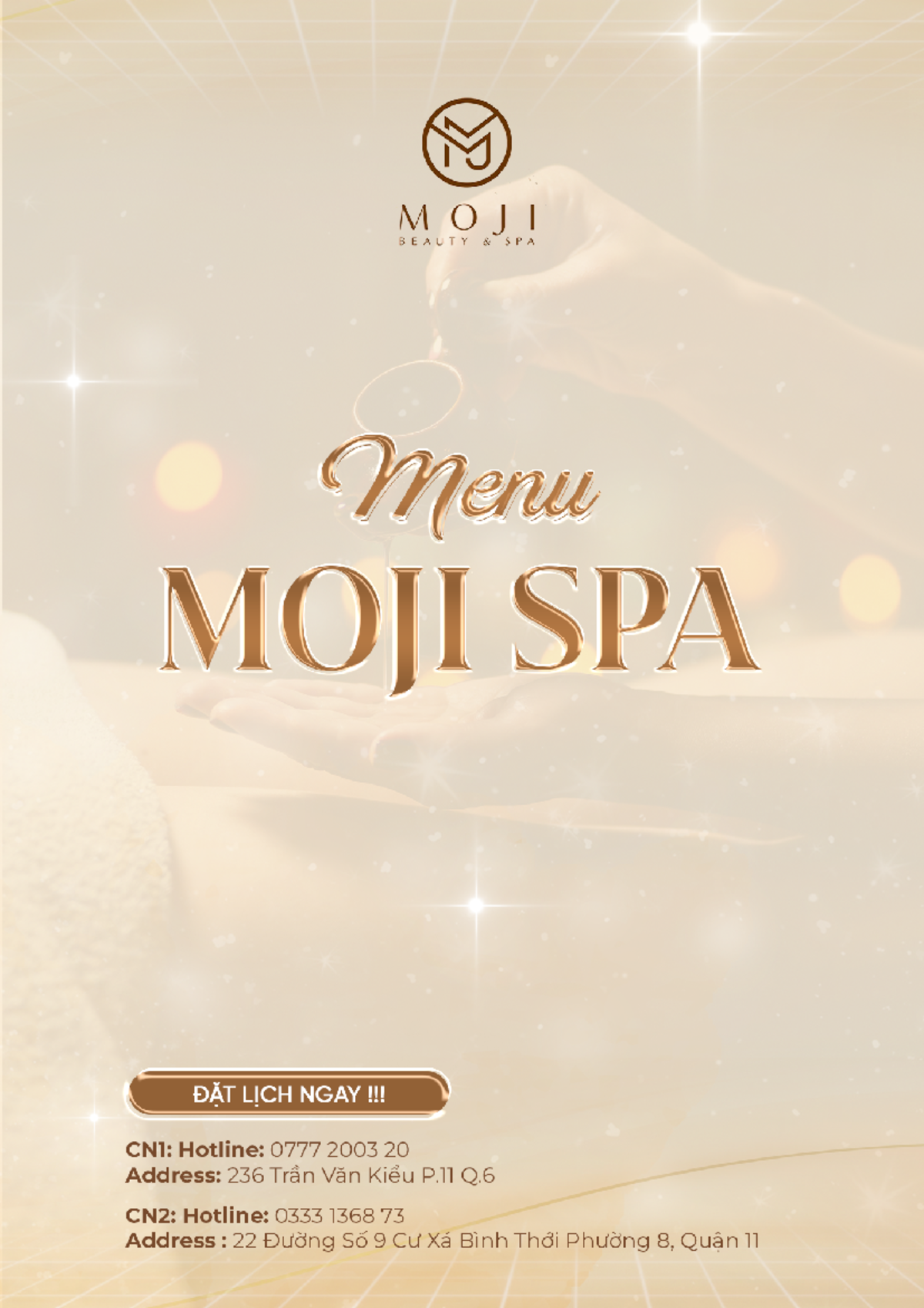 Moji menu - anh thiet ke - MOJI BEAUTY SPA Menu MOJI SPA DÄT L!CH NGAY ...