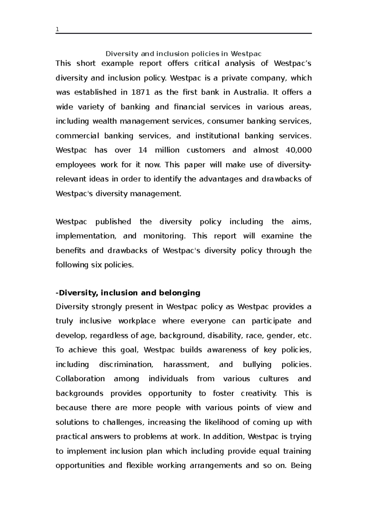 Diversity Management - essays - Diversity and inclusion policies in ...