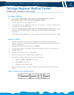 Excel Module 9 SAM Training - EXCEL MODULE 9 SAM TRAINING 1. Create a ...
